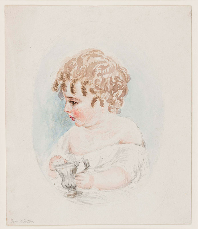 NORTON Caroline Elizabeth Sarah (nee Sheridan) (1808-1877) – Study of a ...