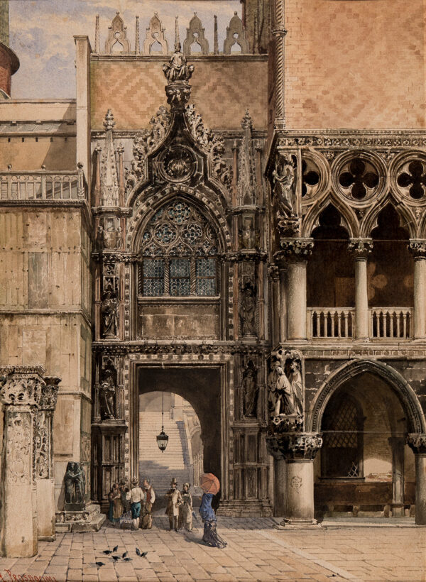 PROSDOCIMI Alberto (1852-1925) – La Porta Della Carta, Palazzo Ducale ...