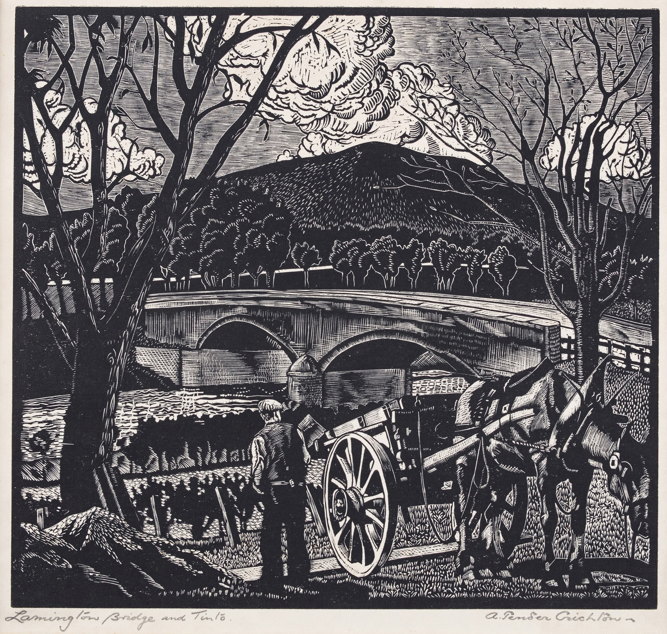 PENDER CRICHTON Alexander (fl.1929-1931) – ‘Lamington Bridge and Tinto ...