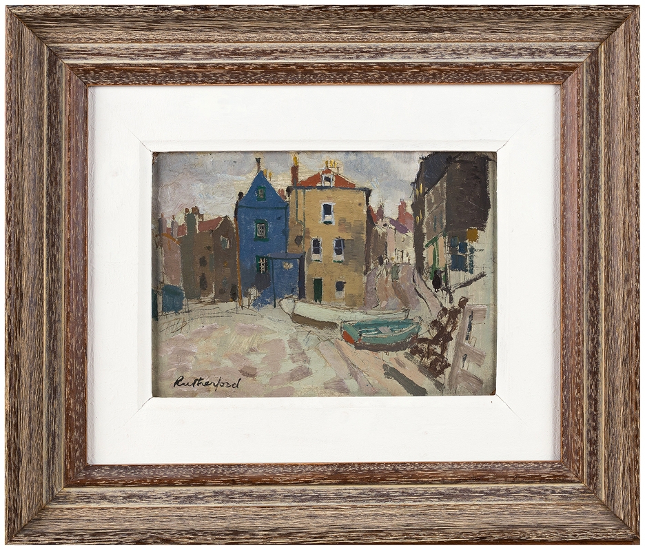 RUTHERFORD Harry (1903-1985) – Dinghies pulled up, possibly Penzance ...