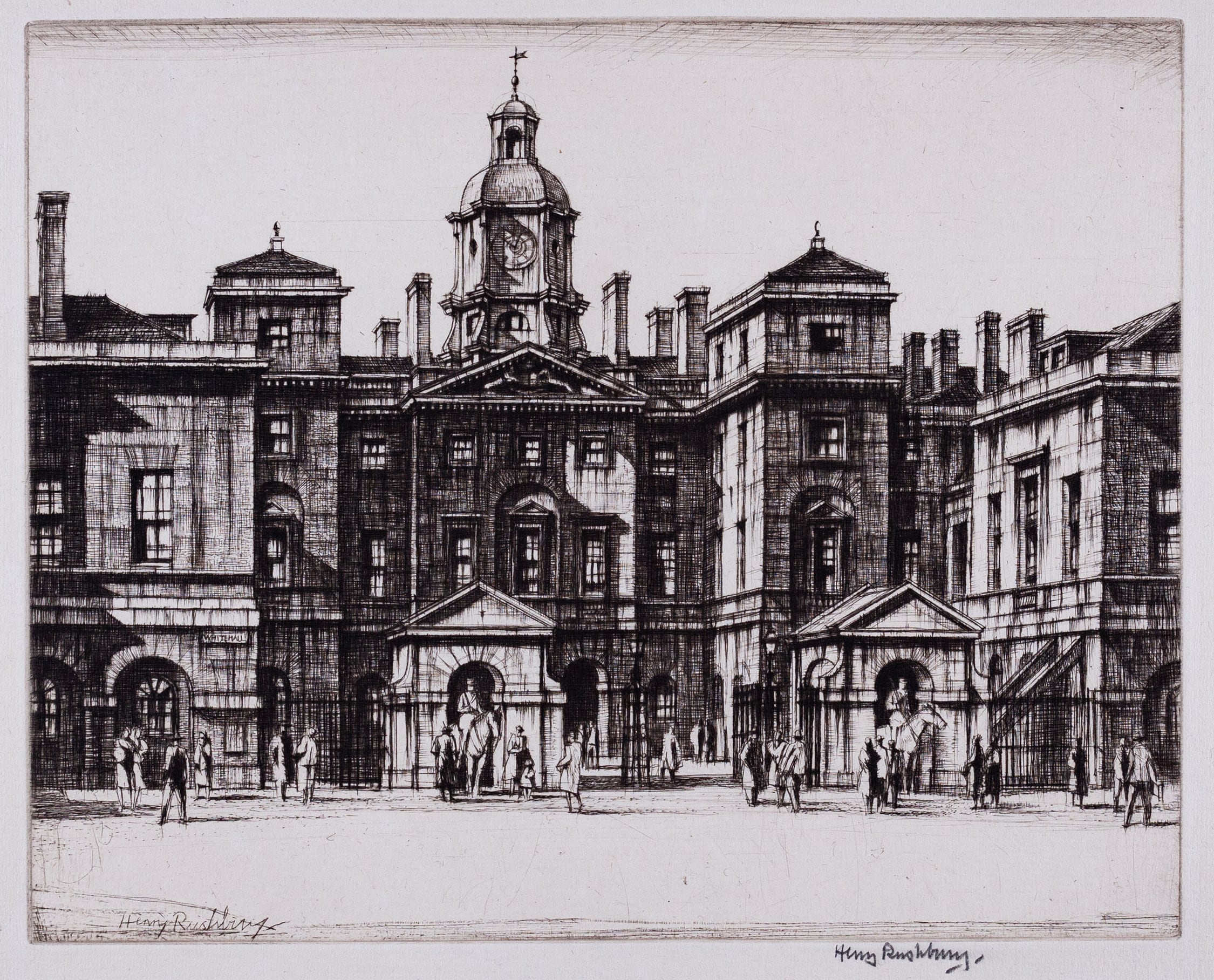 RUSHBURY Sir Henry R.A. R.E. (1889-1968) – ‘Horse Guards’ (JR85 ...