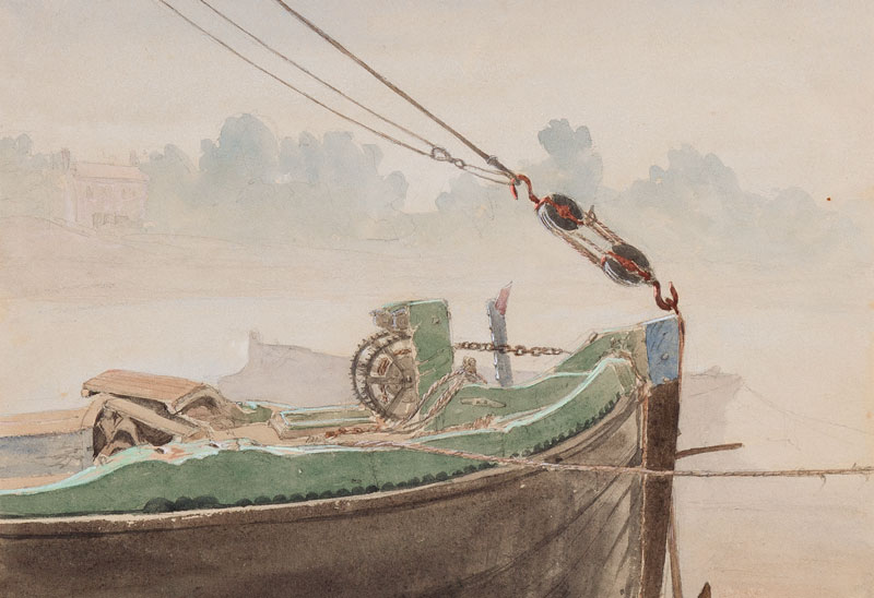 ROOKE Thomas Matthew R.W.S. (1842-1942) – Thames Barge. | ABBOTT and HOLDER