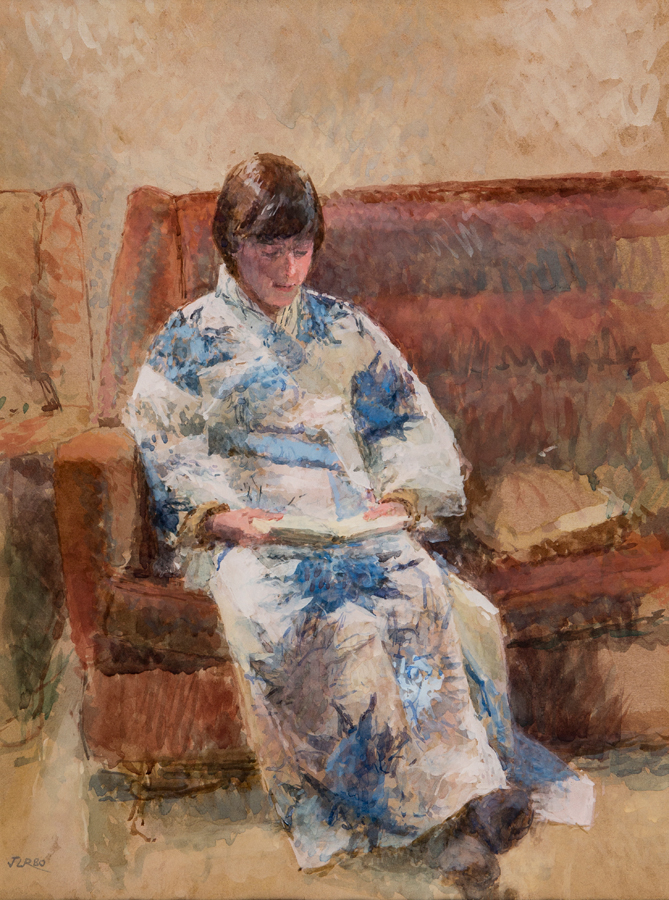 RIZVI Jacqueline N.E.A.C. (b.1944) – ‘Portrait study – the kimono ...