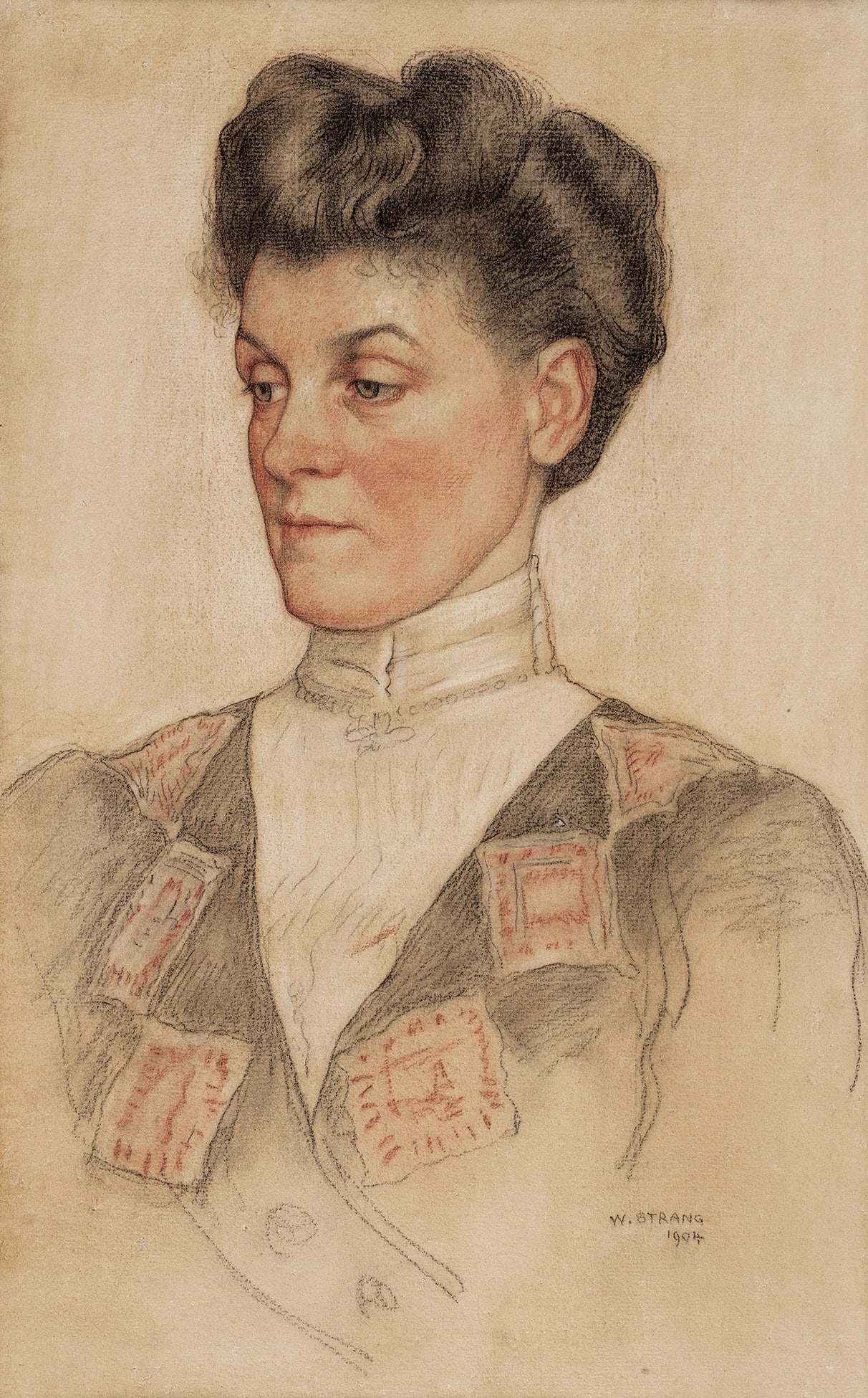 William Strang R.A. R.E. (1859-1921) – The Artist’s Wife: Agnes ...