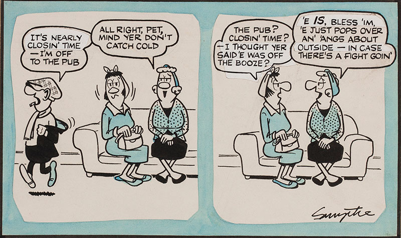 SMYTHE Reg (1917-1998) – Andy Capp: closing time. | ABBOTT and HOLDER