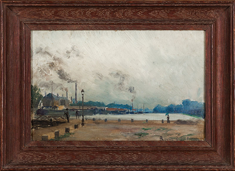 SIMON Jacques (1875-1965) – The banks of a French river. | ABBOTT and ...
