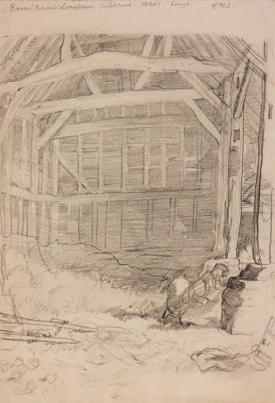 SHEPARD Ernest Howard (1879-1976) – ‘Barn near Longdown, Guildford ...