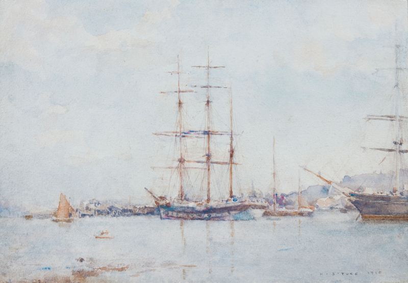 TUKE Henry Scott R.A. R.W.S. (1858-1929) – ‘Falmouth Bay’. | ABBOTT and ...