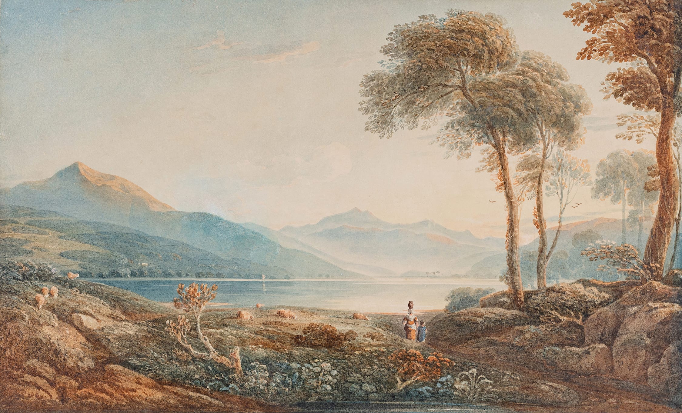 VARLEY John O.W.S. (1778-1842) – Bala Lake and Cader Idris. | ABBOTT ...