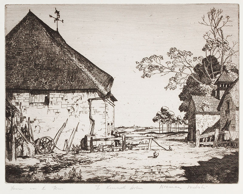 WEBSTER Norman R.E. (b.1924) – ‘Farm in the Fens’. | ABBOTT and HOLDER