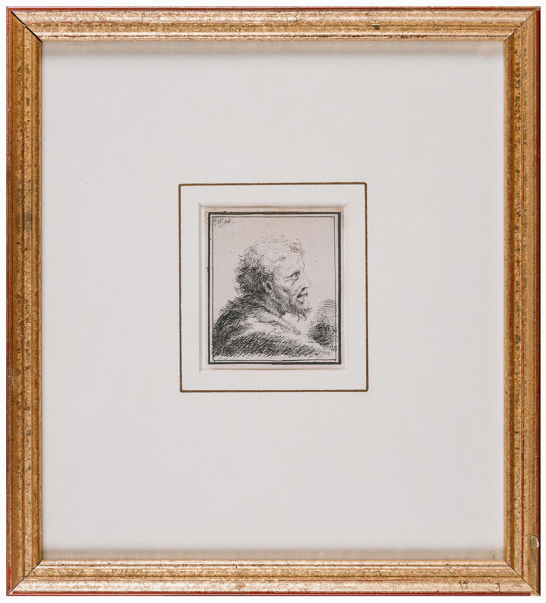Burney, Edward Francis (1760 – 1848) – Saint’s head; a copy drawing ...