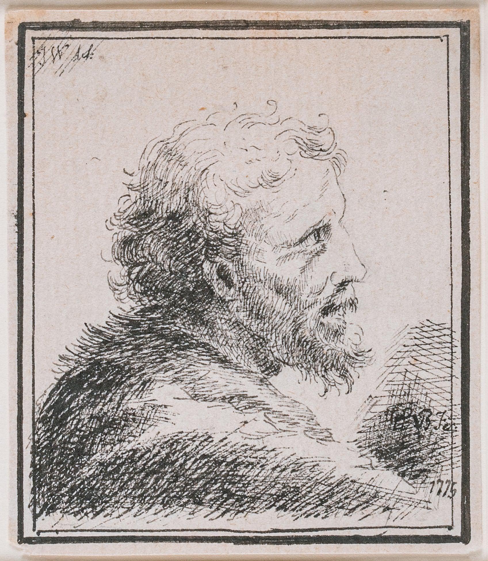 Burney, Edward Francis (1760 – 1848) – Saint’s head; a copy drawing ...