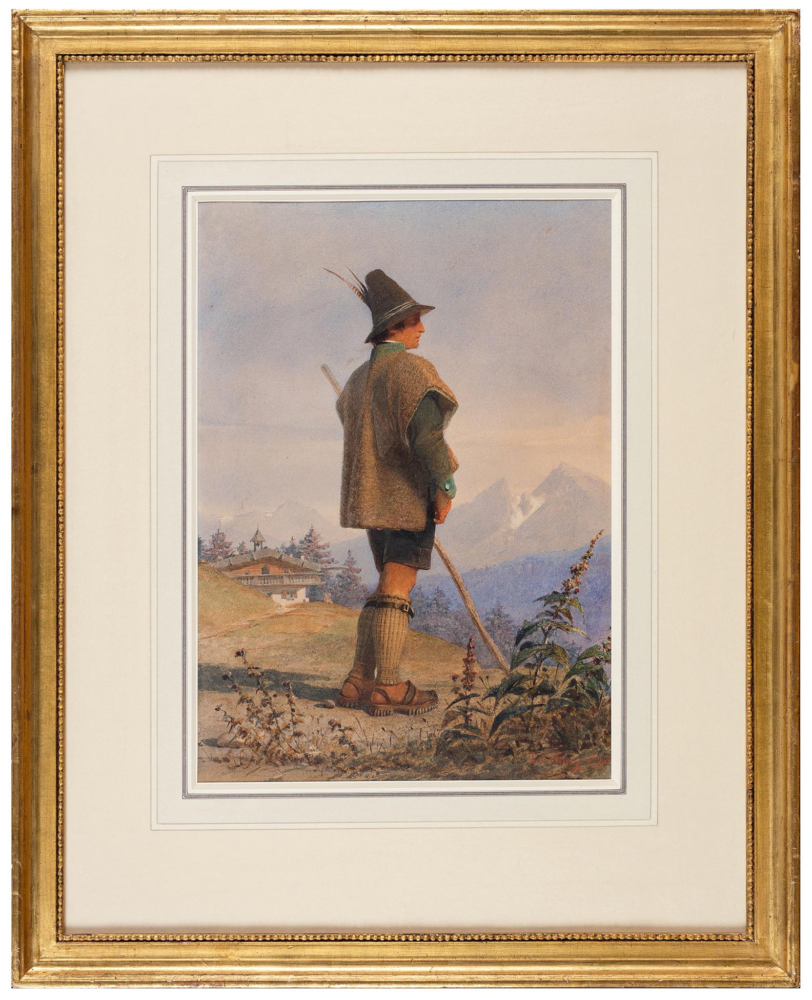 Haag, Carl (1820 – 1915) – Austria; A Tyrolean Shepherd. | ABBOTT and ...