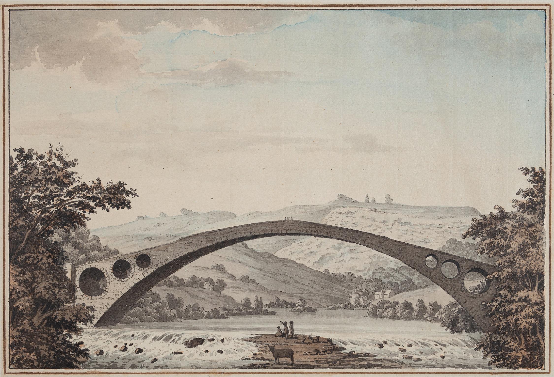 Grimm, Samuel Hieronymus (1733 – 1794) – Wales; The Old Bridge ...