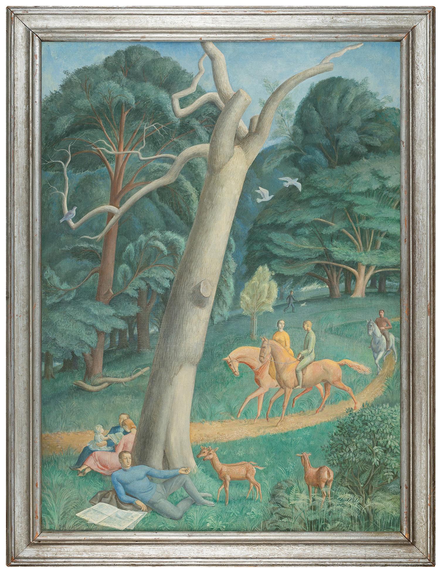 Minter, Muriel (1897 – 1983) – London; ‘Riders in Richmond Park ...