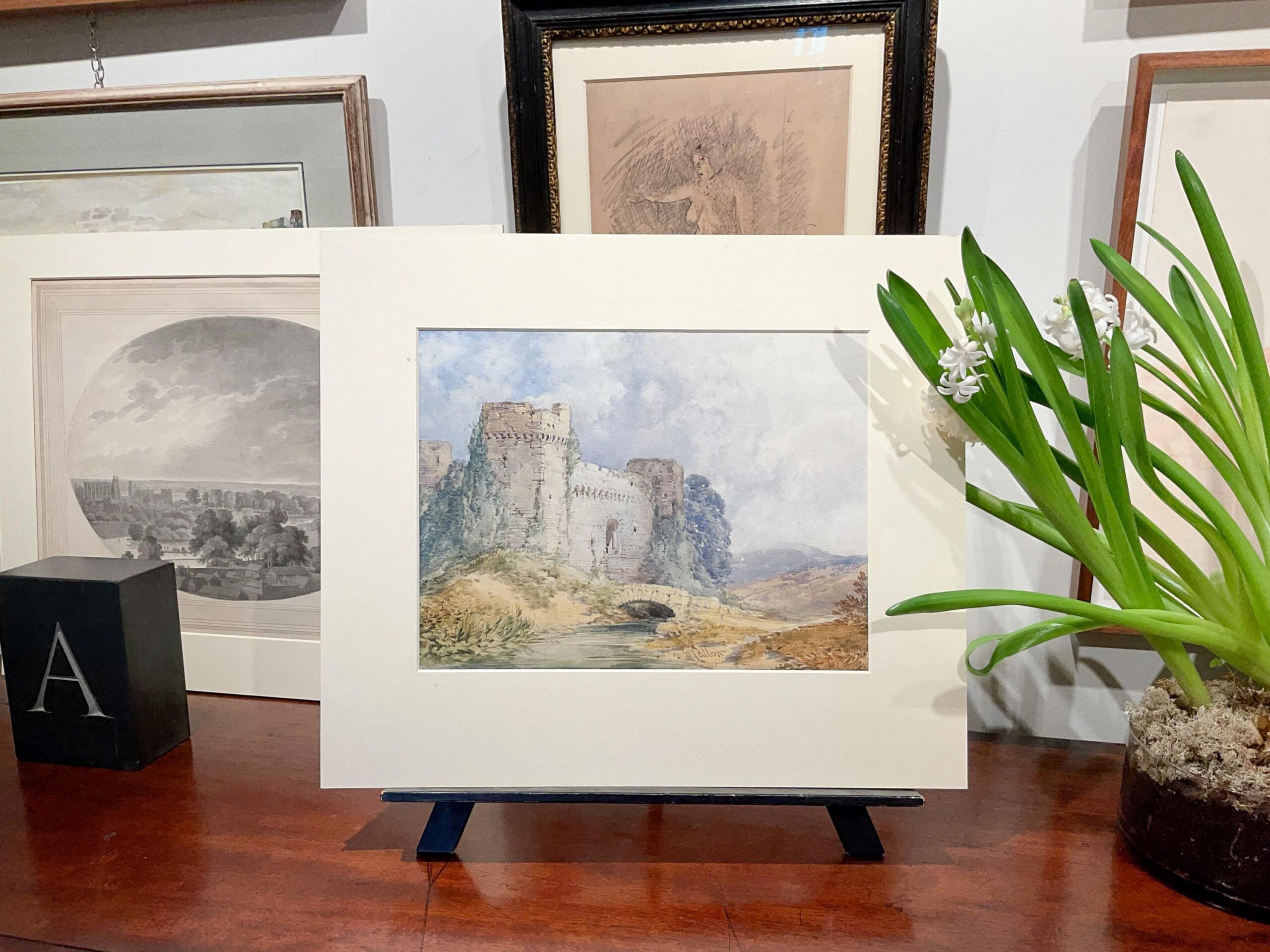 Callow R.W.S., William (1812 – 1908) – Monmouthshire; a view of Raglan ...