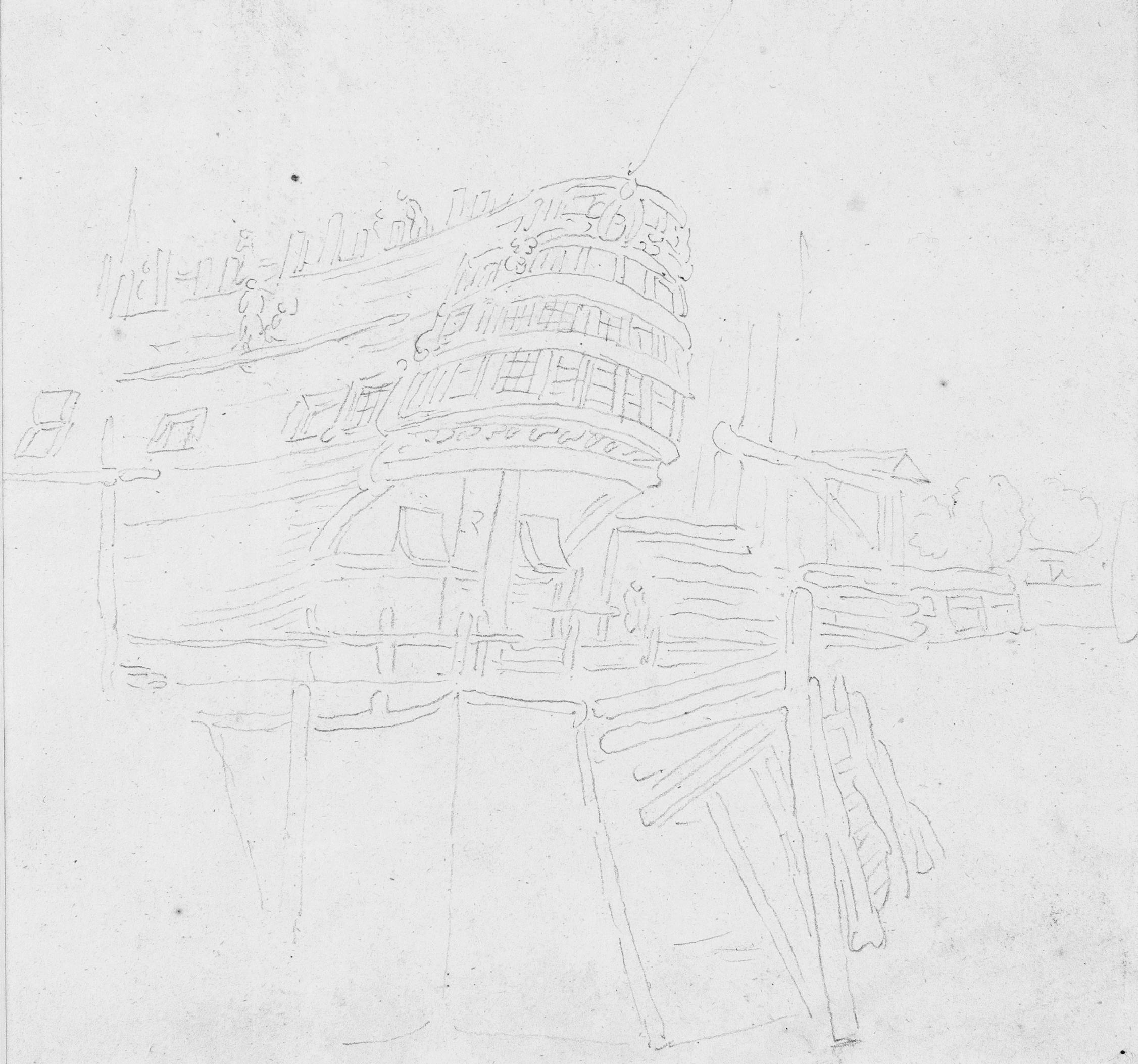 Rowlandson, Thomas (1756 – 1827) – Shipyard. | ABBOTT and HOLDER