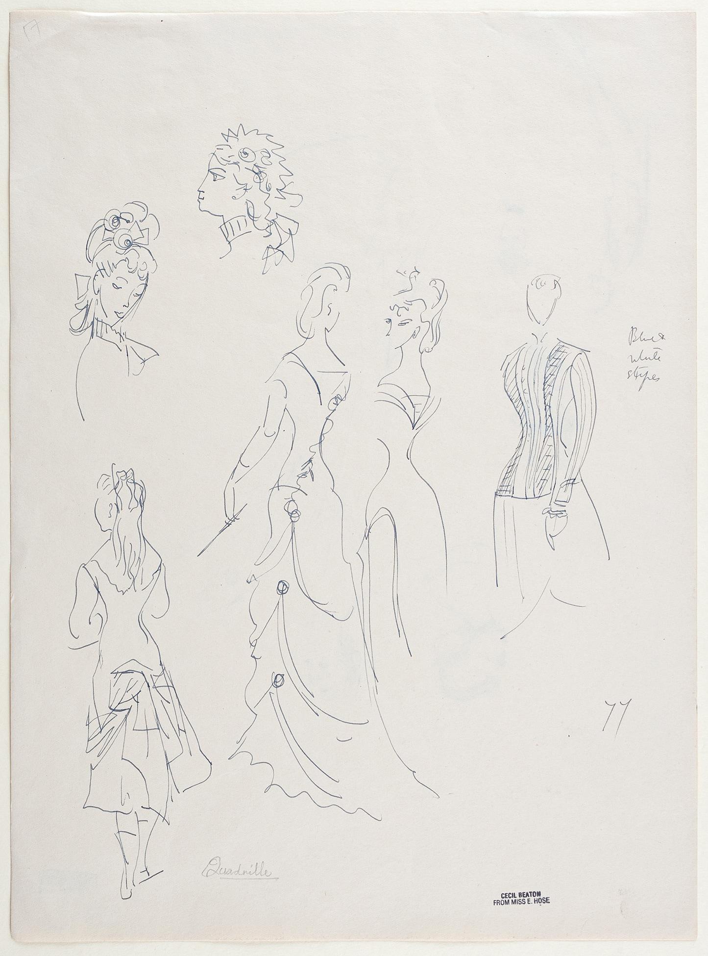 Beaton, Sir Cecil (1904 – 1980) – Costume designs for Noel Coward’s ...