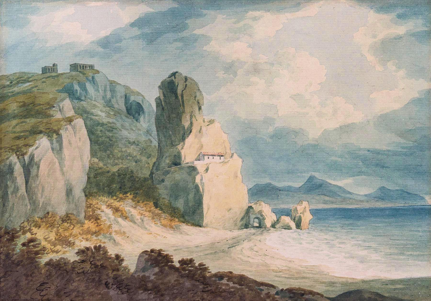 Smith, John ‘Warwick’ (1749 – 1831) – Italy; ‘Port at Terracina ...