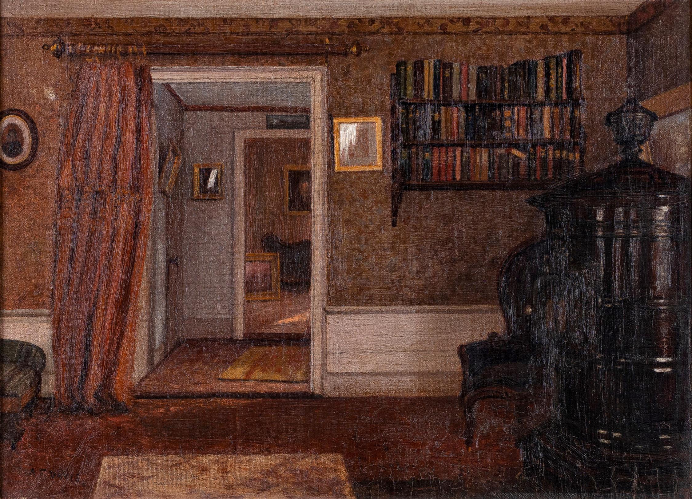 Davis, Arthur Fuller (1863 – 1953) – ‘The Parlor Stove’. | ABBOTT and ...