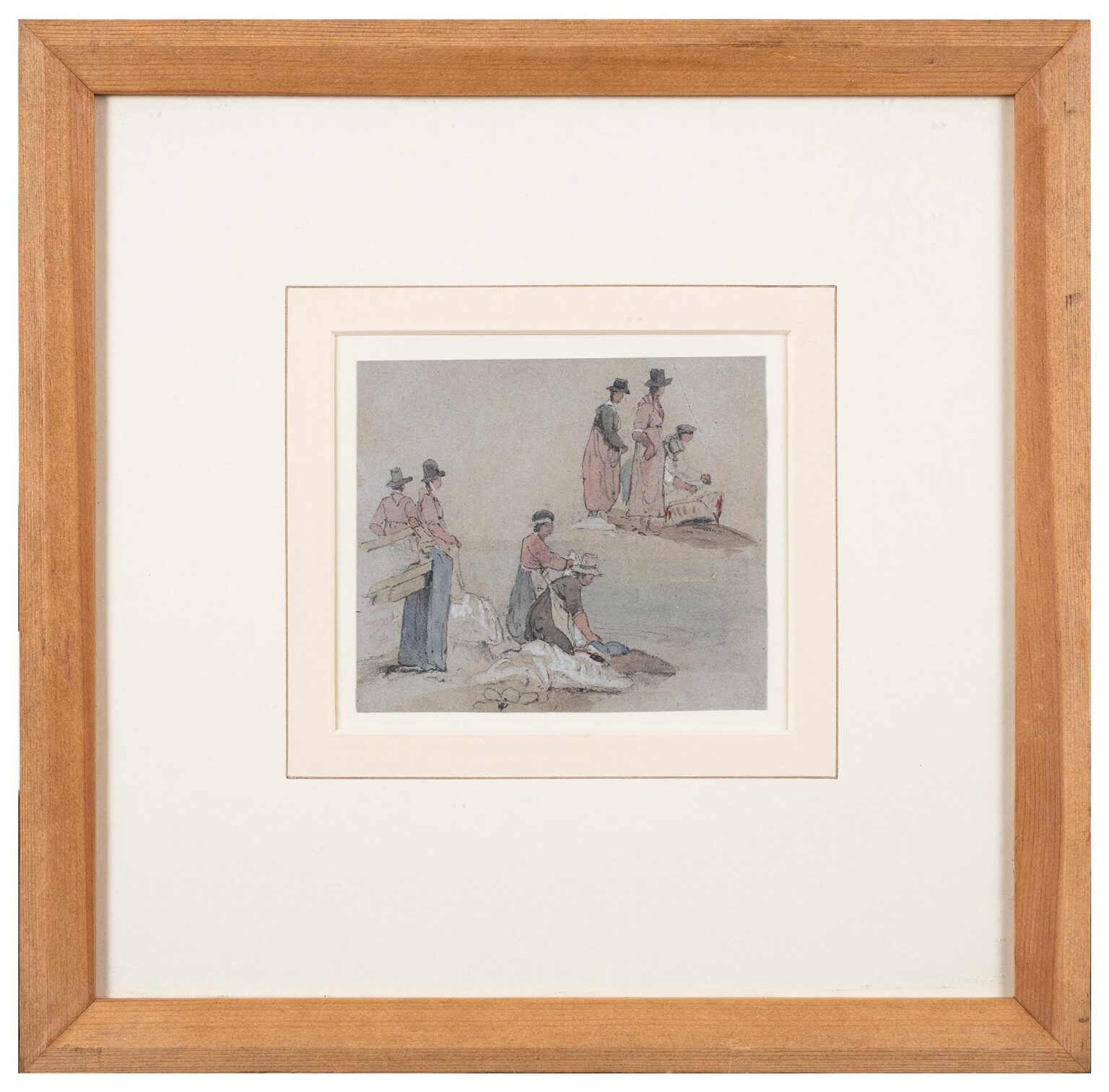 Prout O.W.S., Samuel (1783 – 1852) – Washerwomen. | ABBOTT and HOLDER