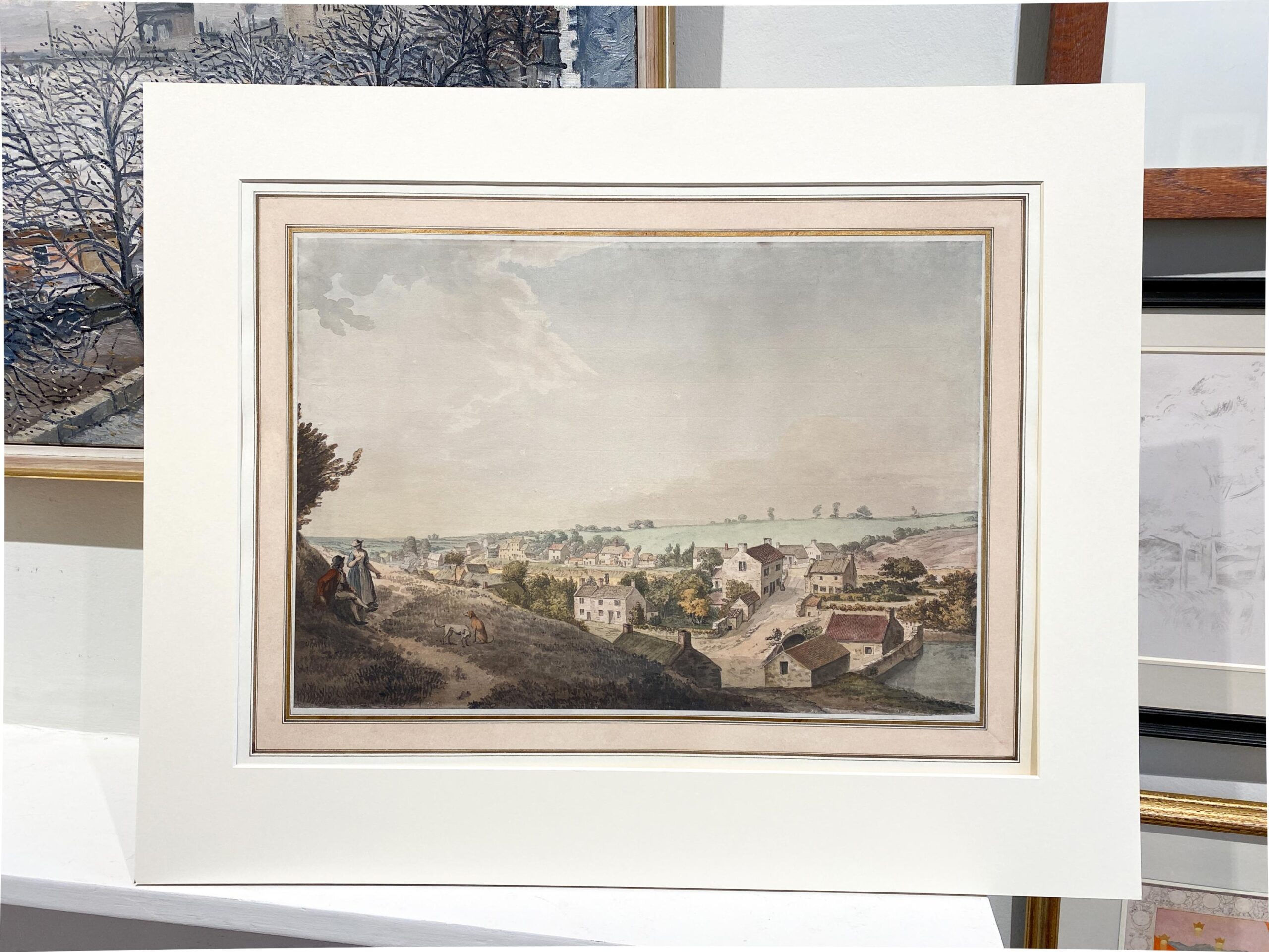 Grimm, Samuel Hieronymus (1733 – 1794) – PAIR: Two views on an Estate ...