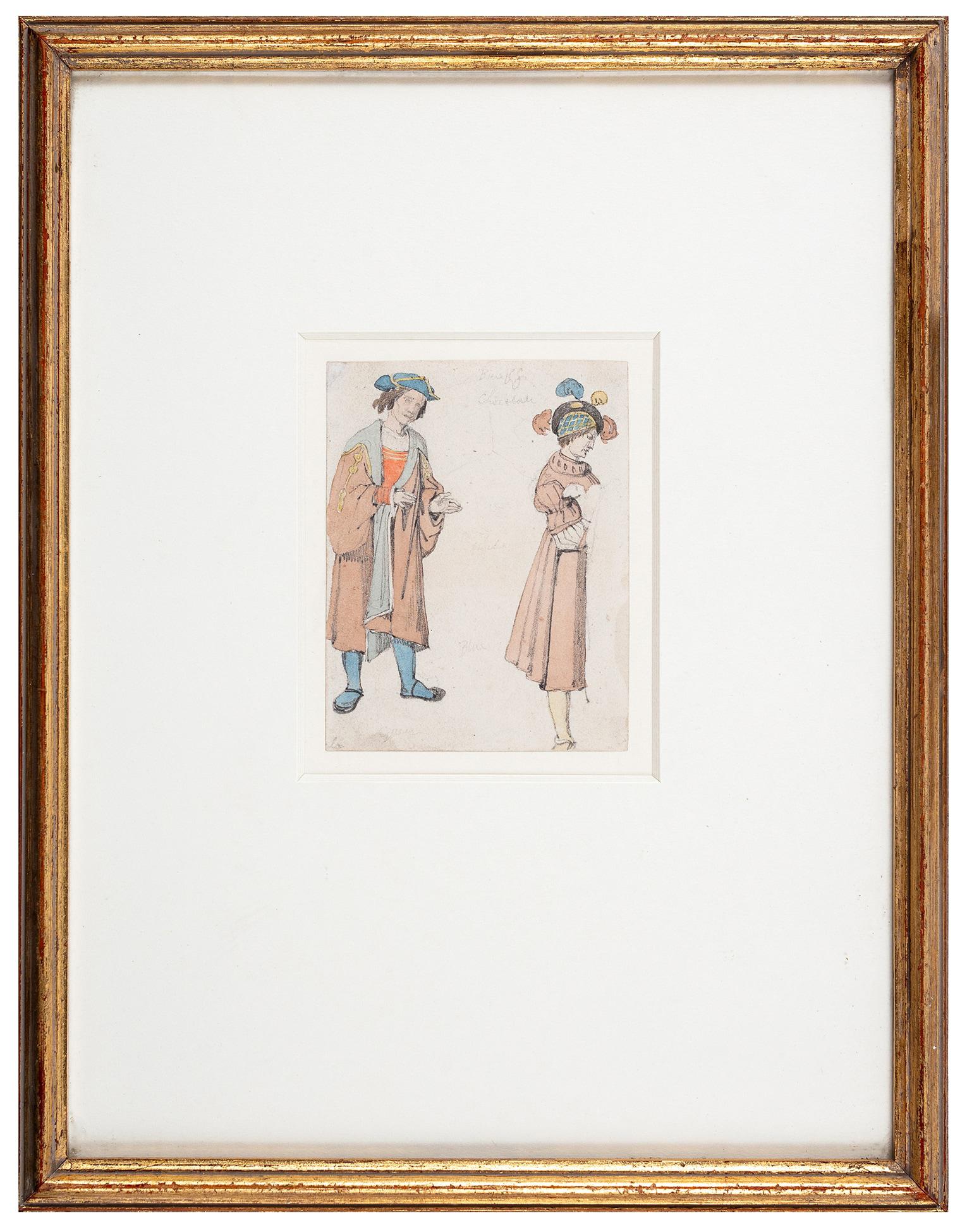Bonington, Richard Parkes (1806 – 1828) – Two Figures in Medieval ...