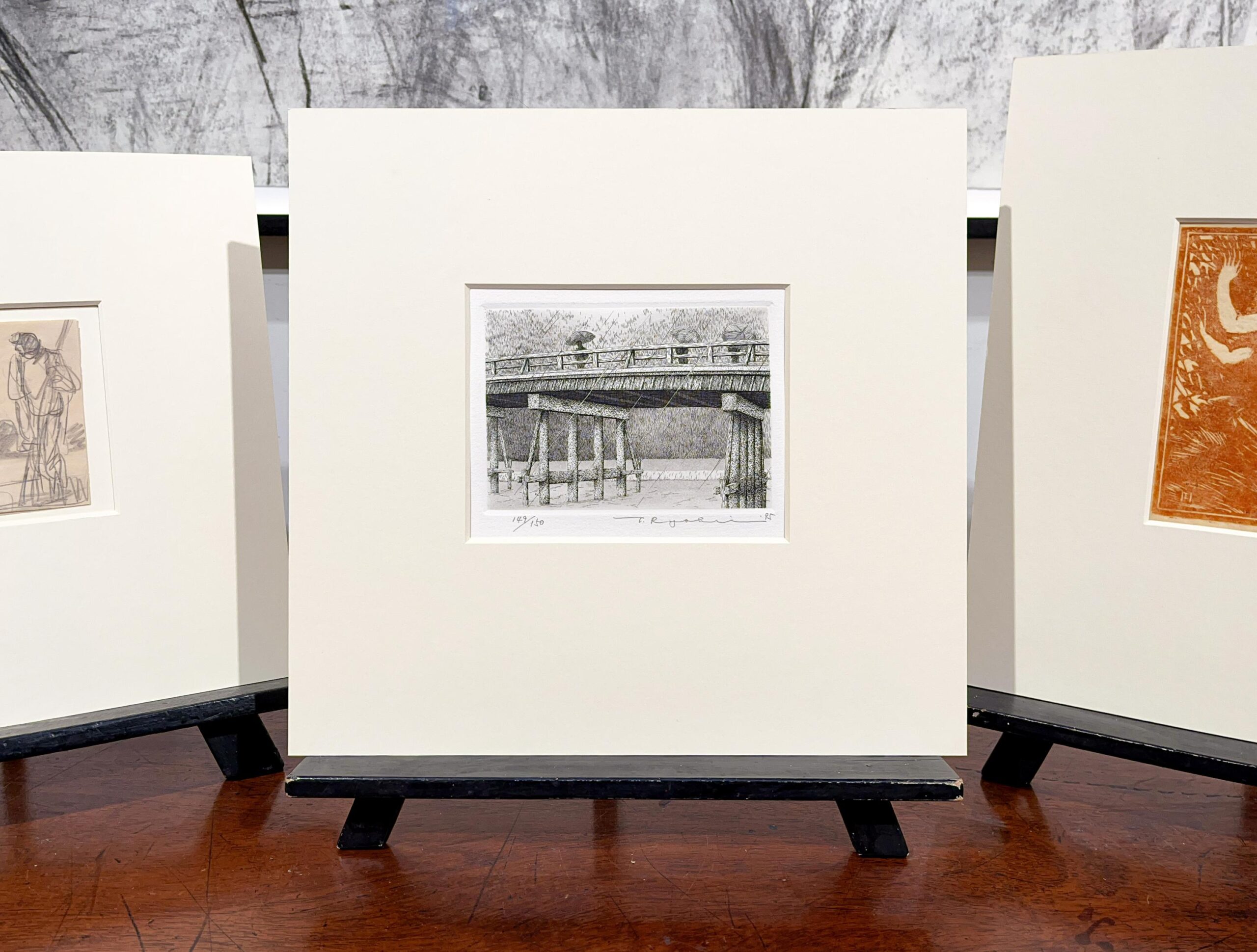 Ryohei, Tanaka (1933 – 2019) – Japan; Kyoto, ‘Togetsu-kyo in the Rain ...