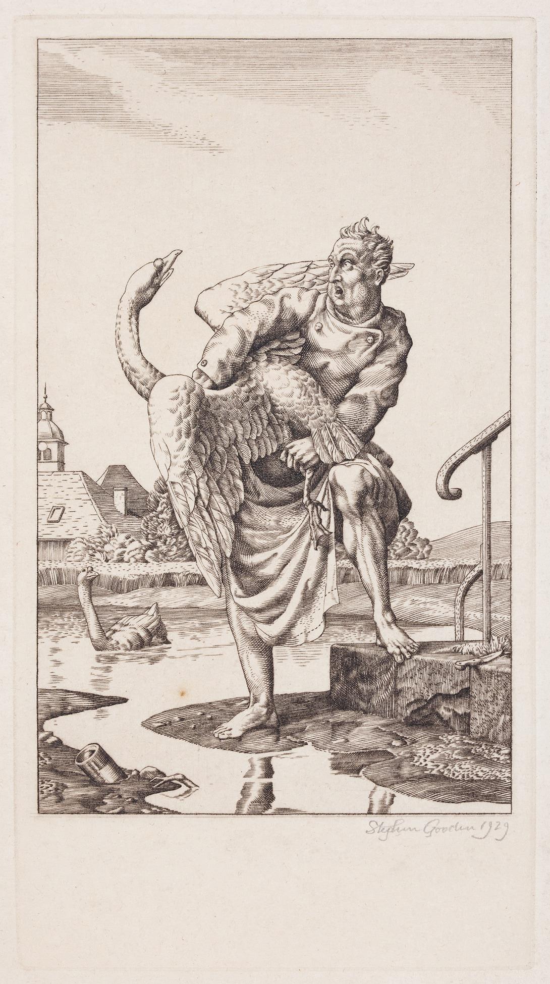 Gooden, Stephen (1892 – 1955) – ‘The Swan and the Cook’. | ABBOTT and ...