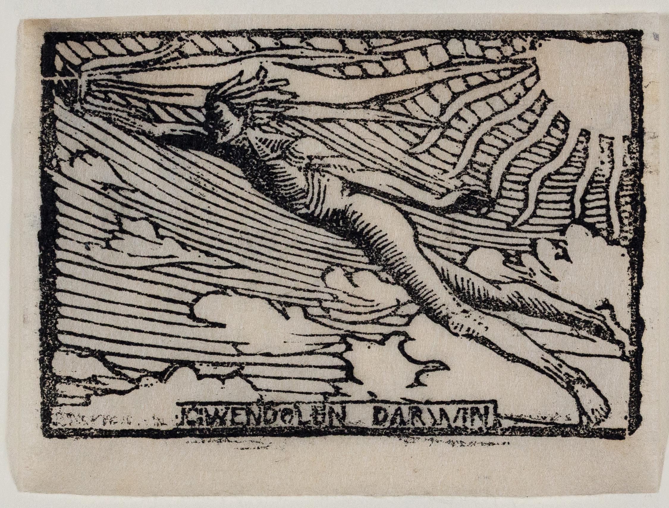 Raverat S.W.E., Gwen (1885 – 1957) – ‘Bookplate of Gwendoline Darwin ...