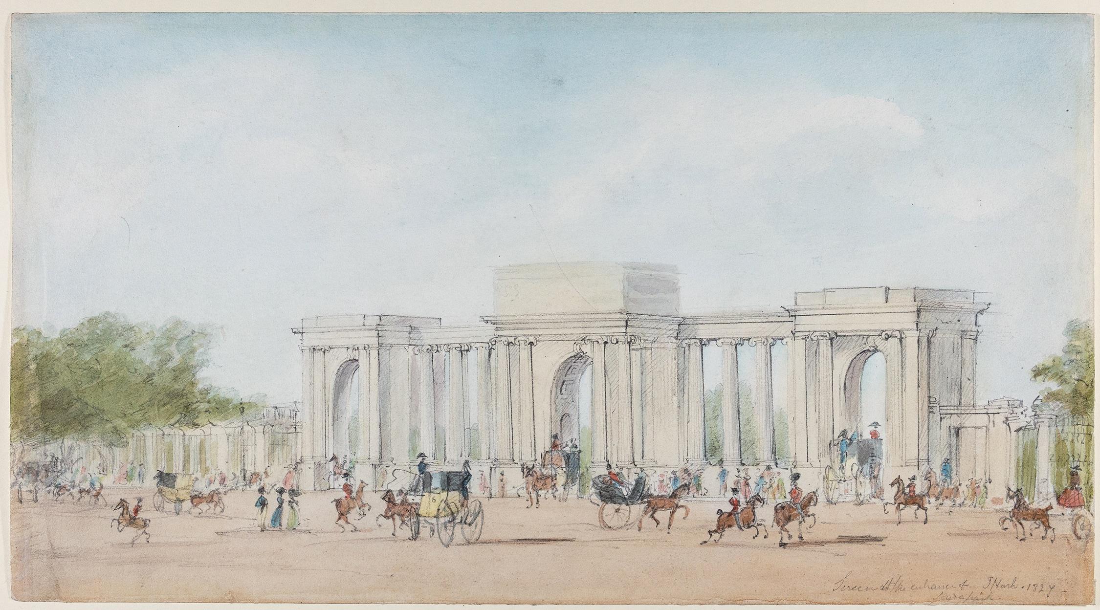 Nash, Joseph (1809 – 1878) – London; Decimus Burton’s screen at Hyde ...