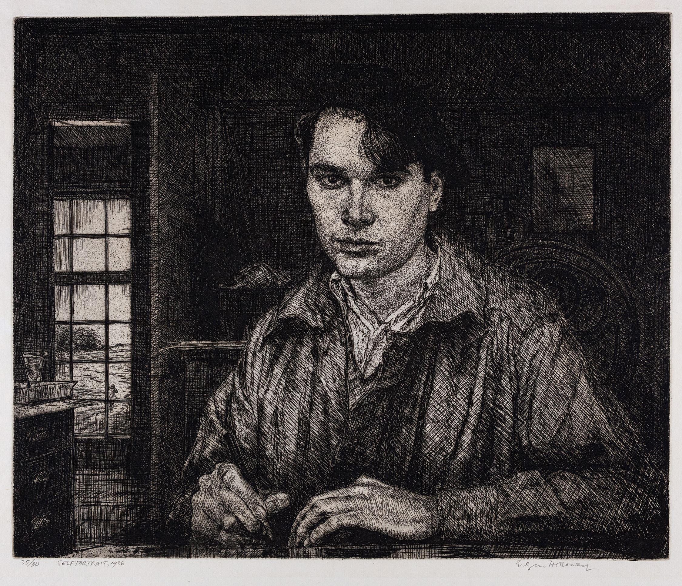 Holloway, Edgar (1914 – 2008) – ‘Self Portrait No 7’ (M106). | ABBOTT ...