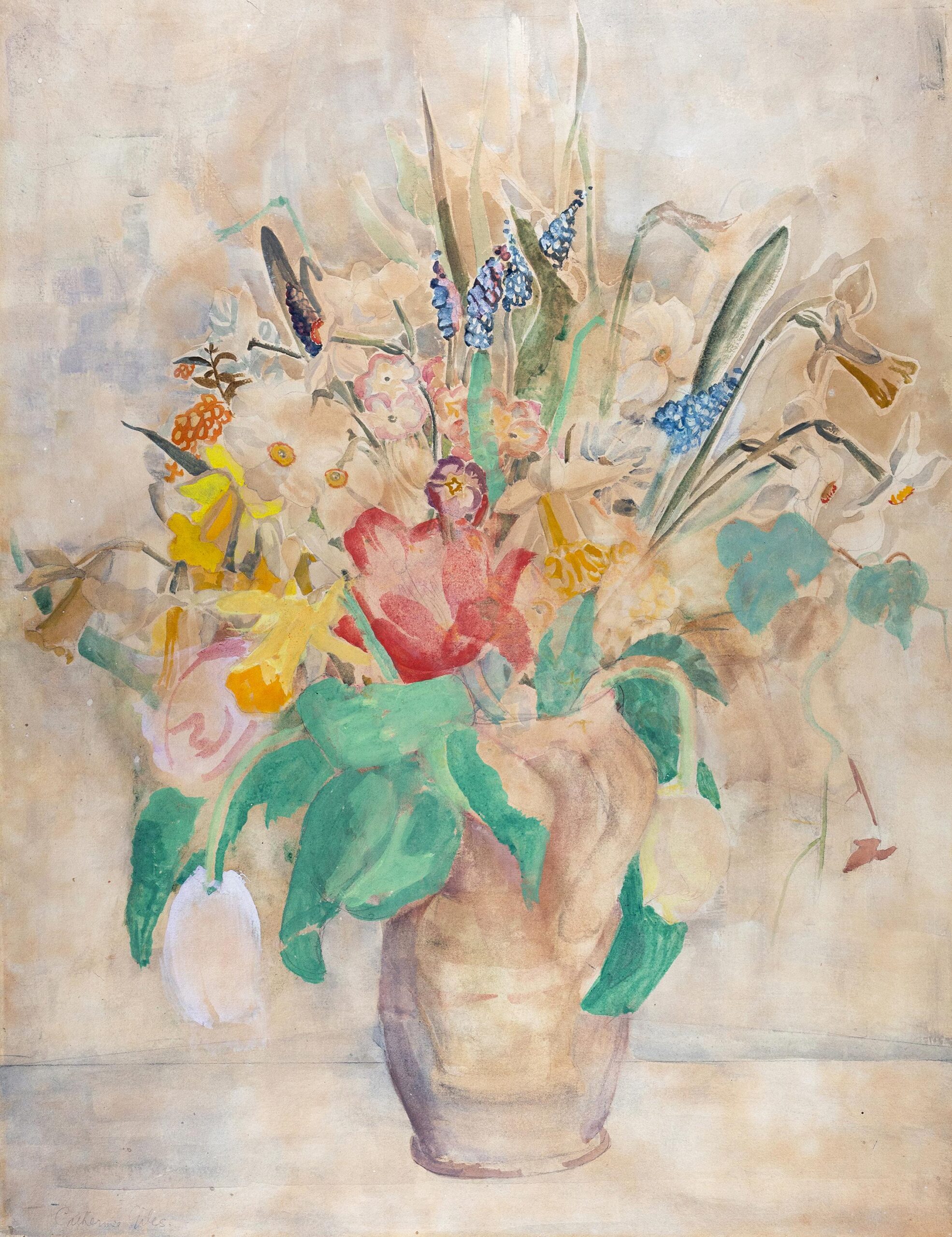 Giles, Catherine (1878 – 1955) – Spring Flowers. | ABBOTT and HOLDER