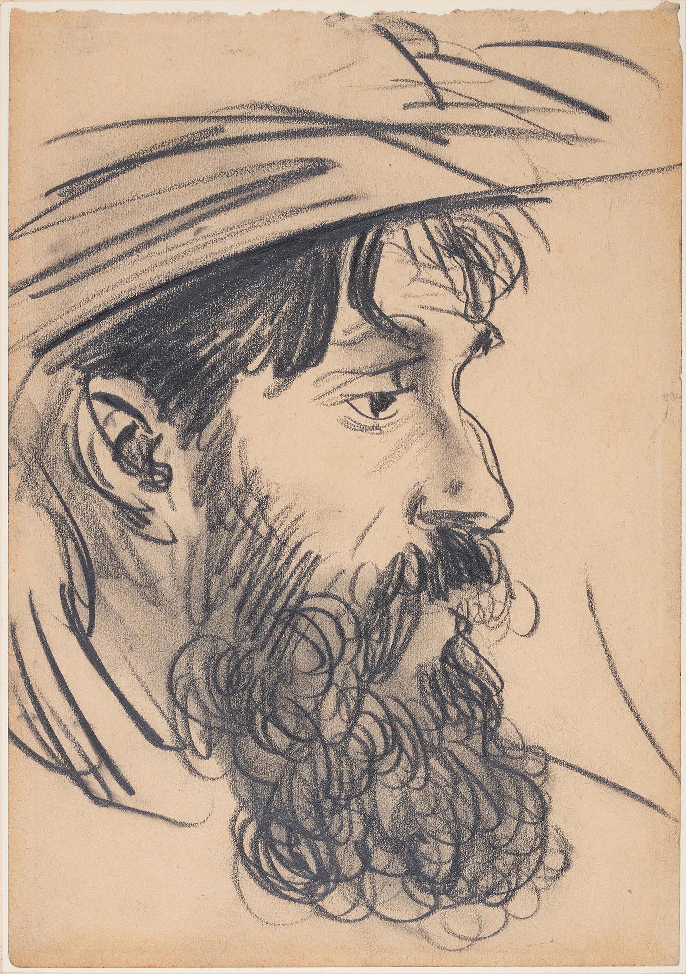 John O.M. R.A., Augustus (1878 – 1961) – A Bearded Gypsy. | ABBOTT and ...