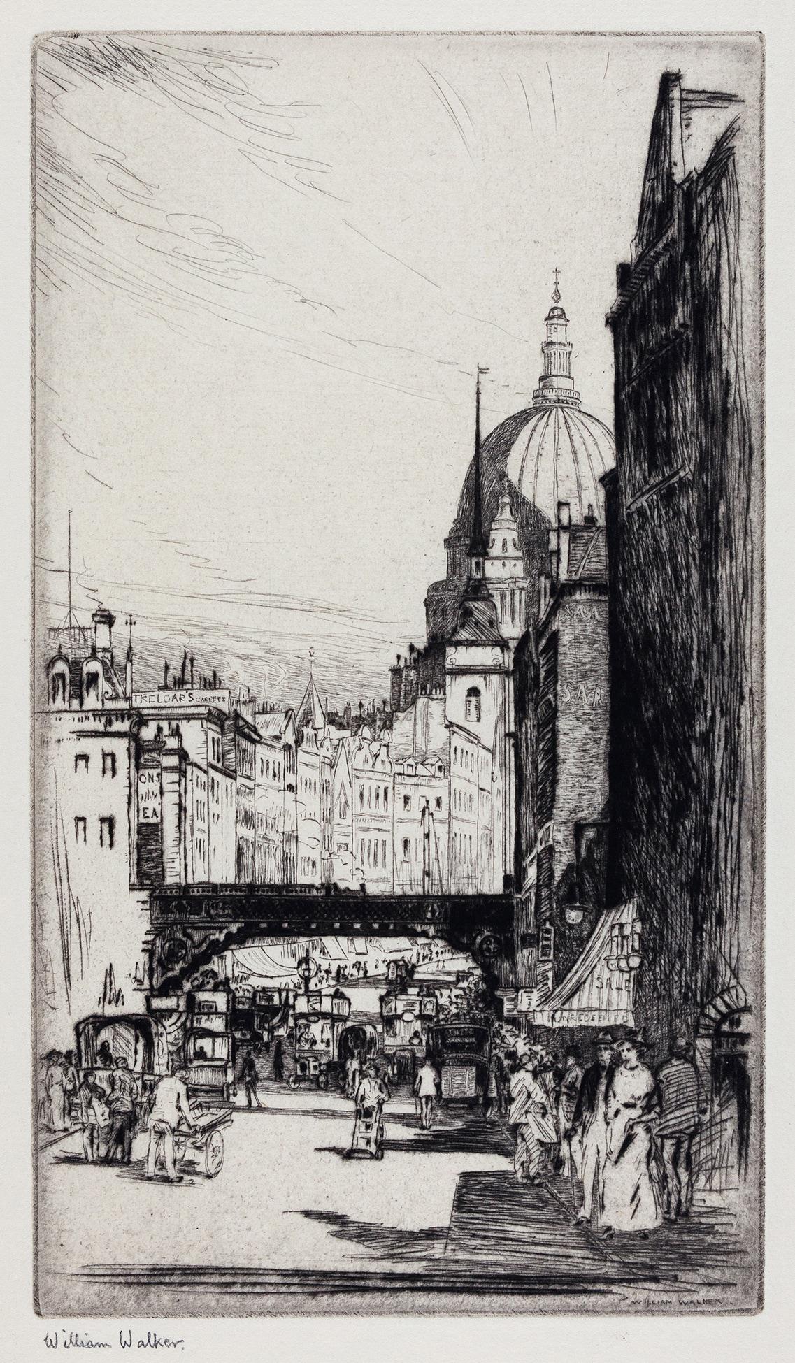 Walker A.R.E., William (1878 – 1961) – London; Ludgate Hill and St Paul ...