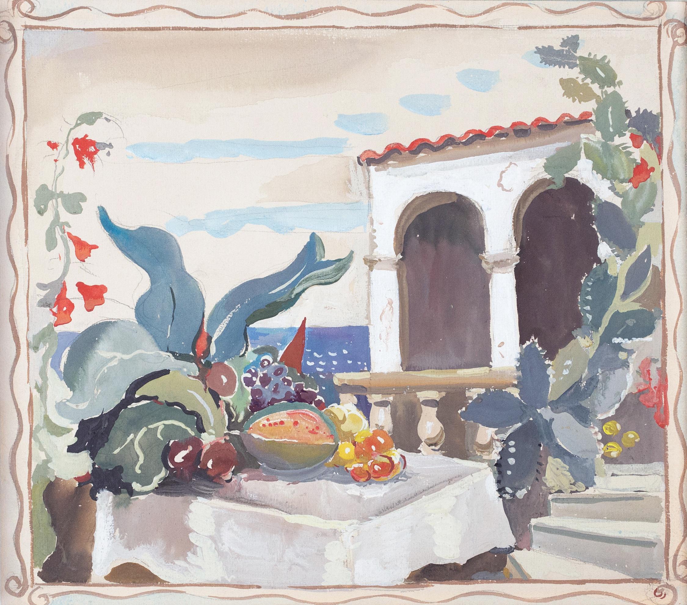 Walton, Allan (1892 – 1948) – Mediterranean Terrace. | ABBOTT and HOLDER