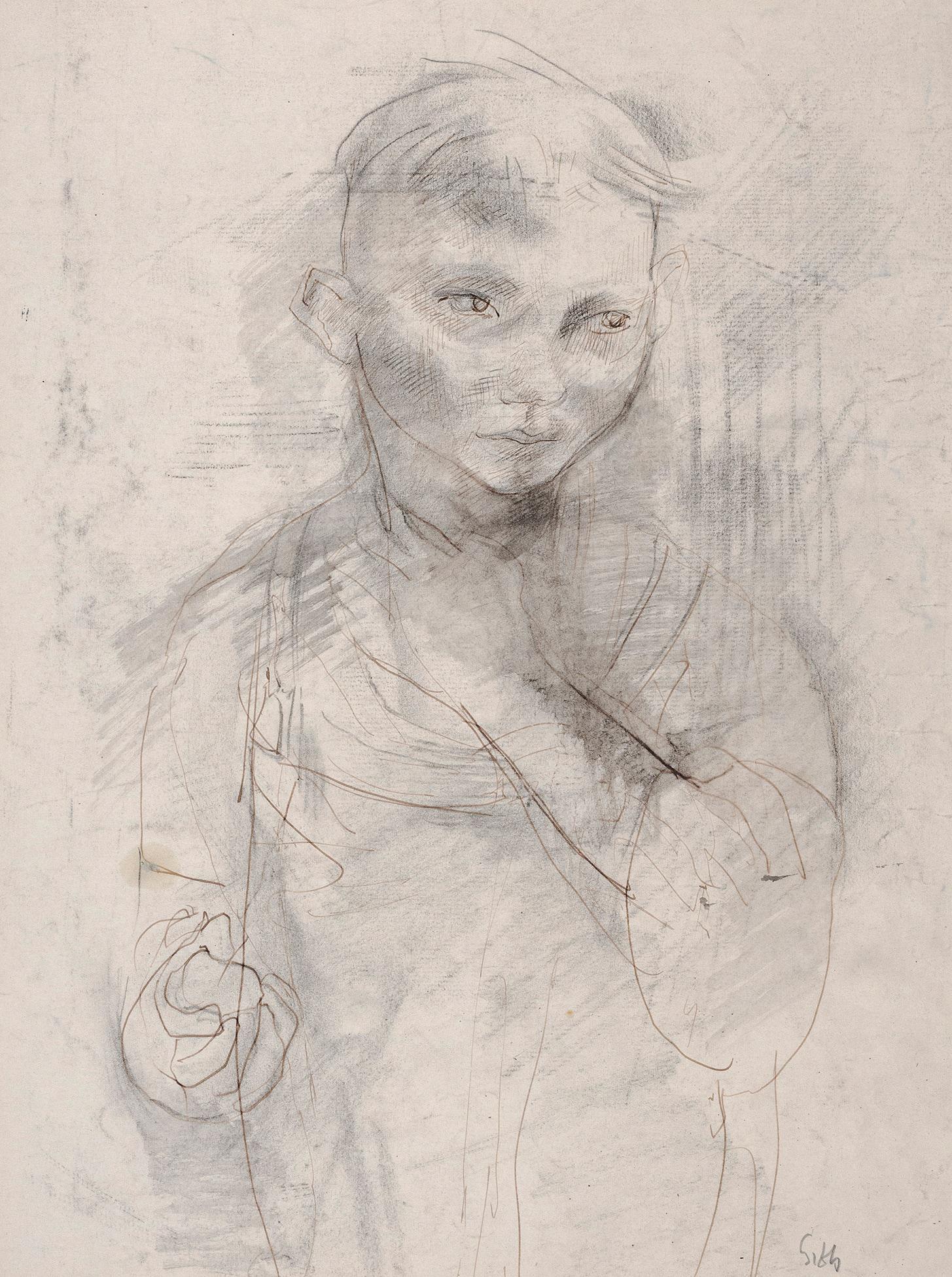 Gibbs, Evelyn (1905 – 1991) – Portrait of a Boy. | ABBOTT and HOLDER