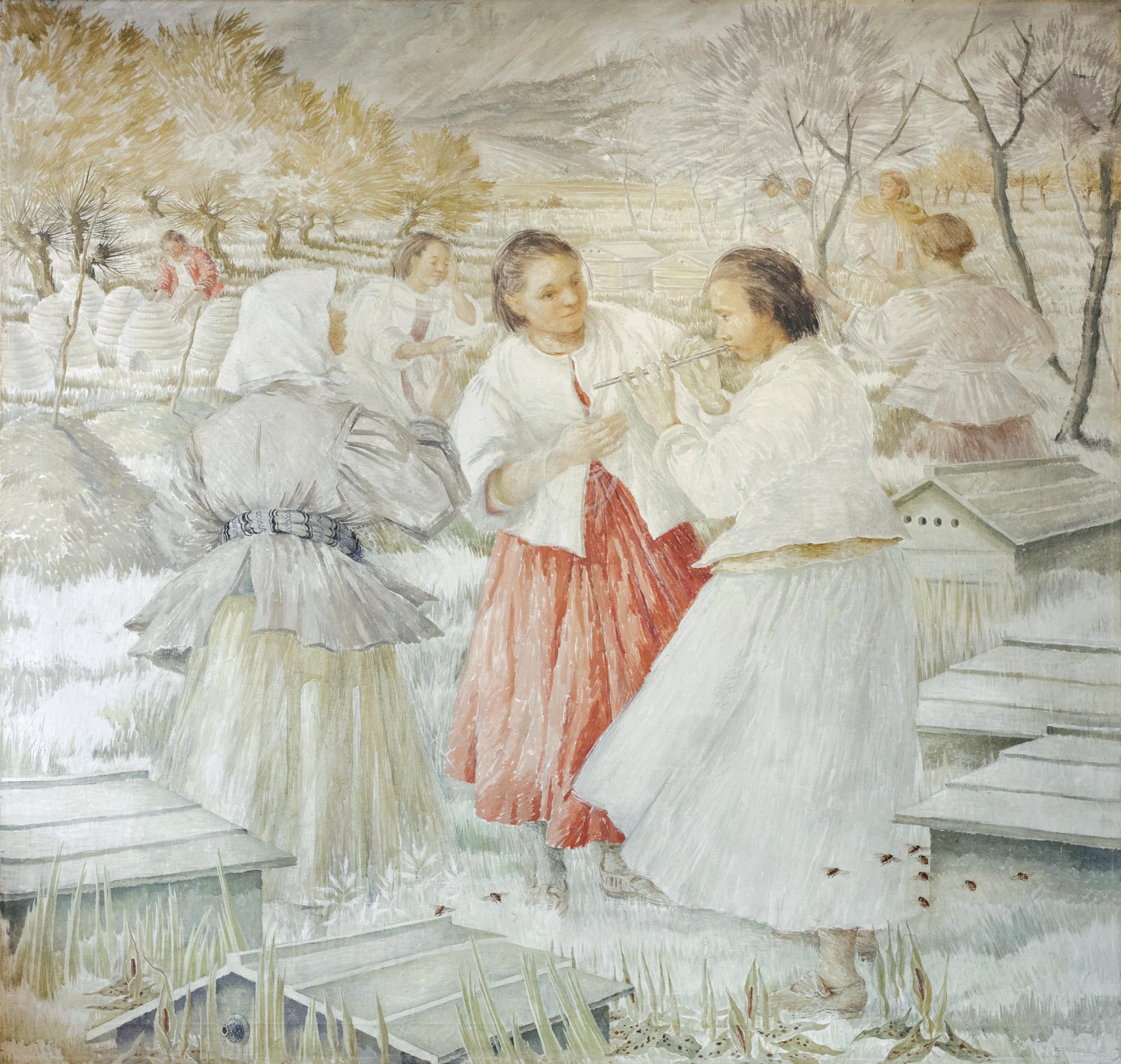 Eldridge R.W.S., Mildred (1909 – 1991) – ‘Telling the Bees’ / ‘Music ...