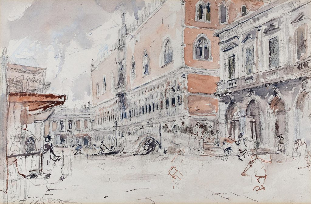 Flint, Robert Purves (1883 – 1947) – Italy; Venice, the Doge’s Palace ...