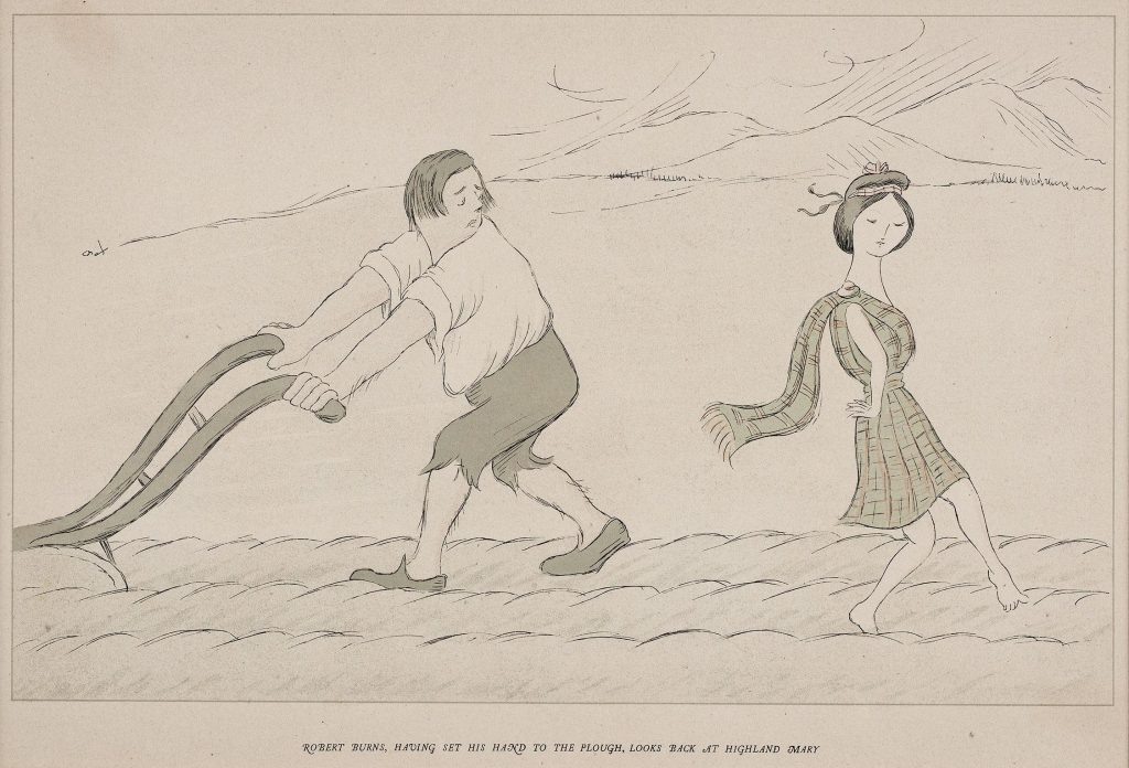 Beerbohm, Sir Max (1872 – 1956) – ‘Robert Burns, Having Set his Hand to ...
