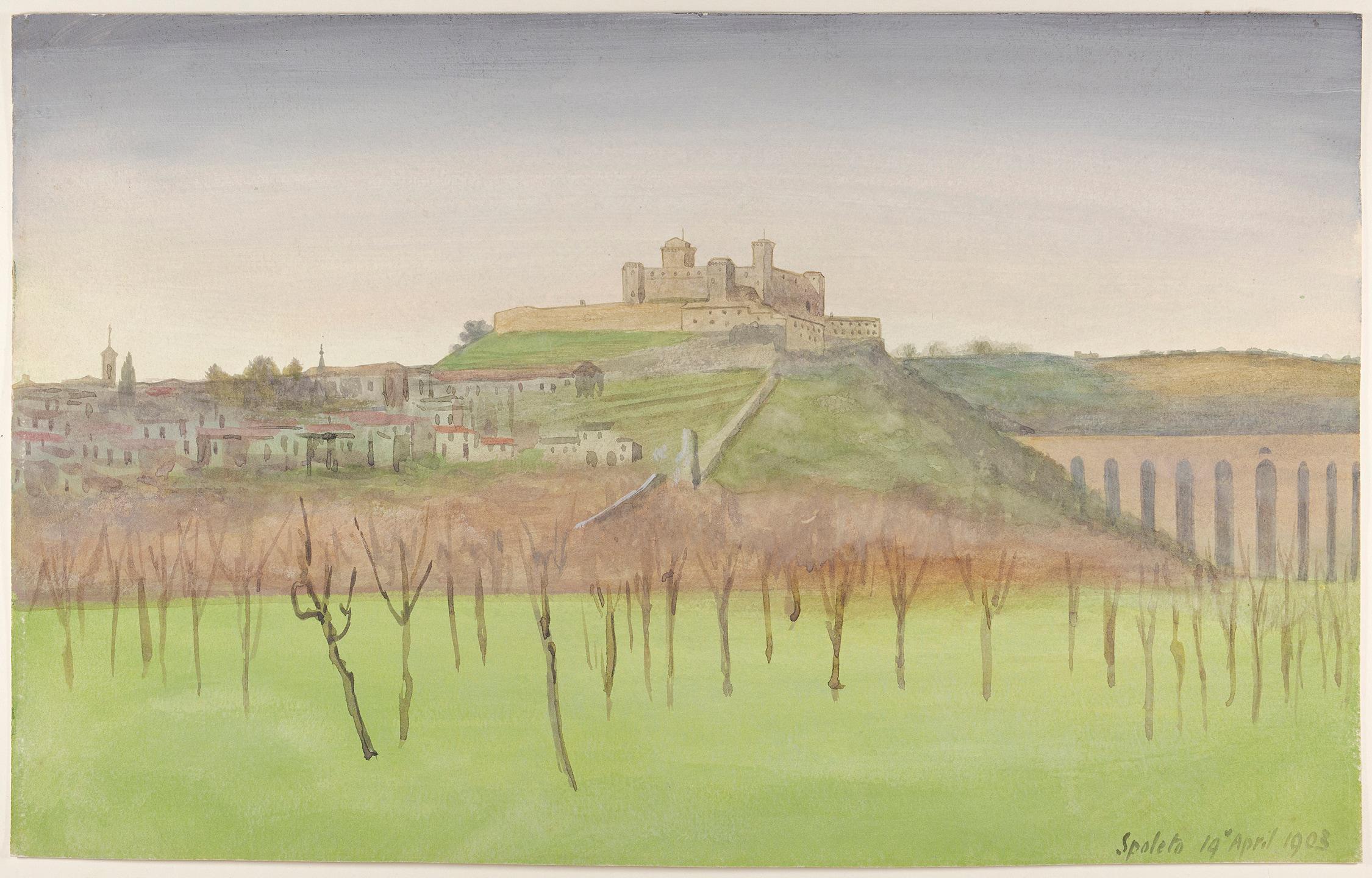 Clifford, Edward (1844 – 1907) – Italy; ‘Spoleto’. | ABBOTT and HOLDER