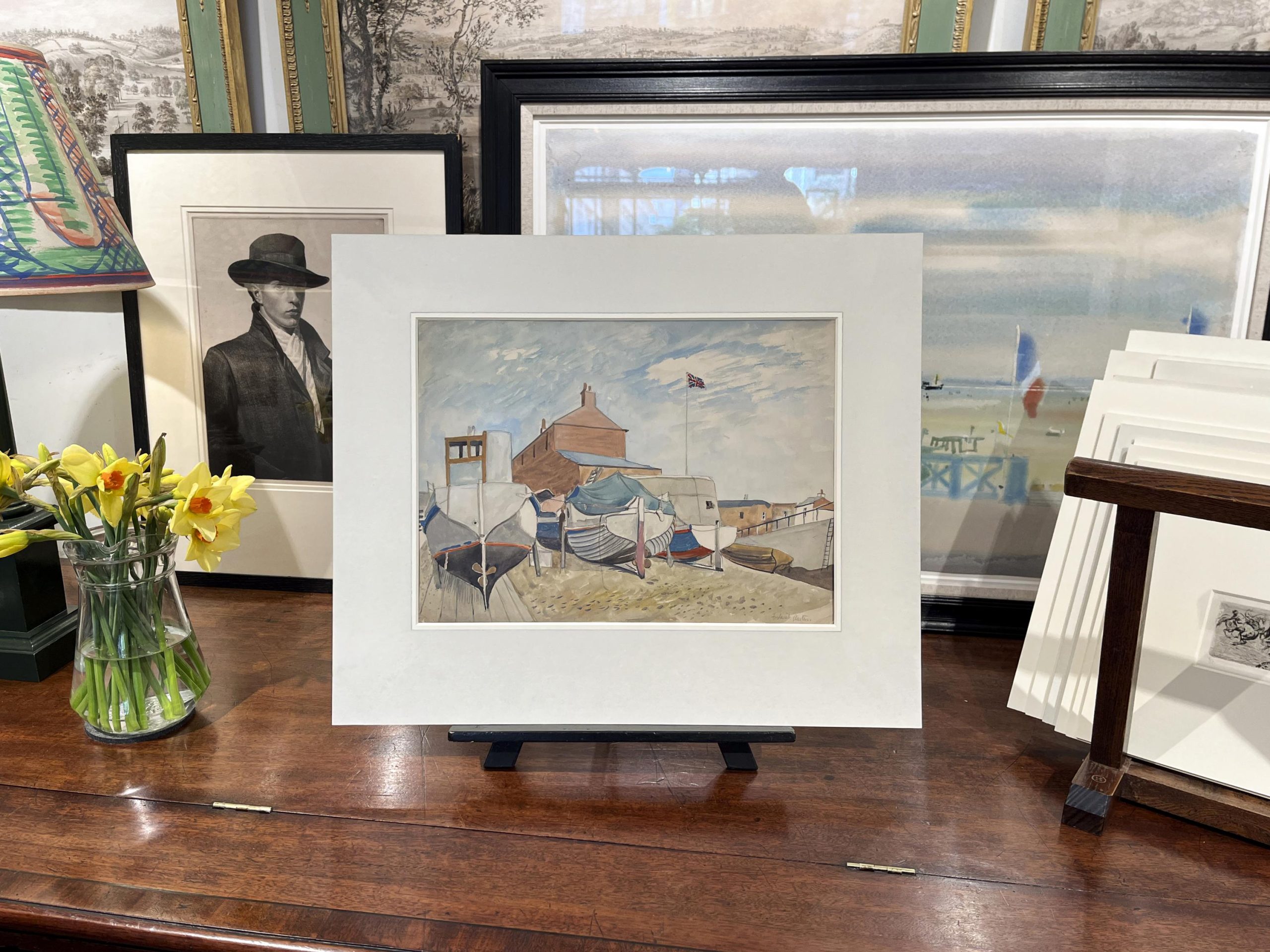 Austin, Frederick (1902 – 1990) – A British harbour – the boathouse and ...