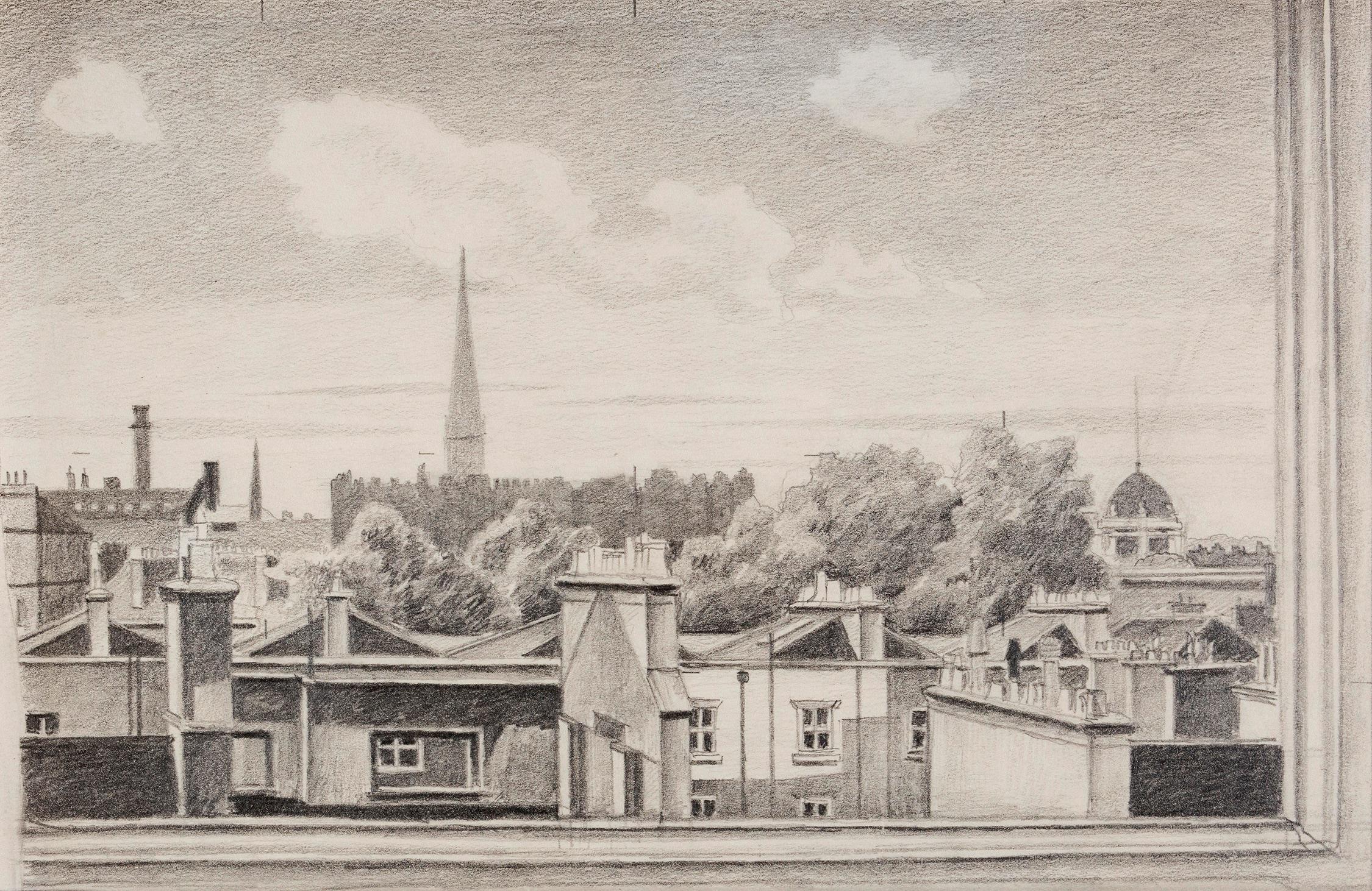 Graham, Fergus (1900 – 1968) – London; ‘View from 10 Lennox Gardens SW1 ...