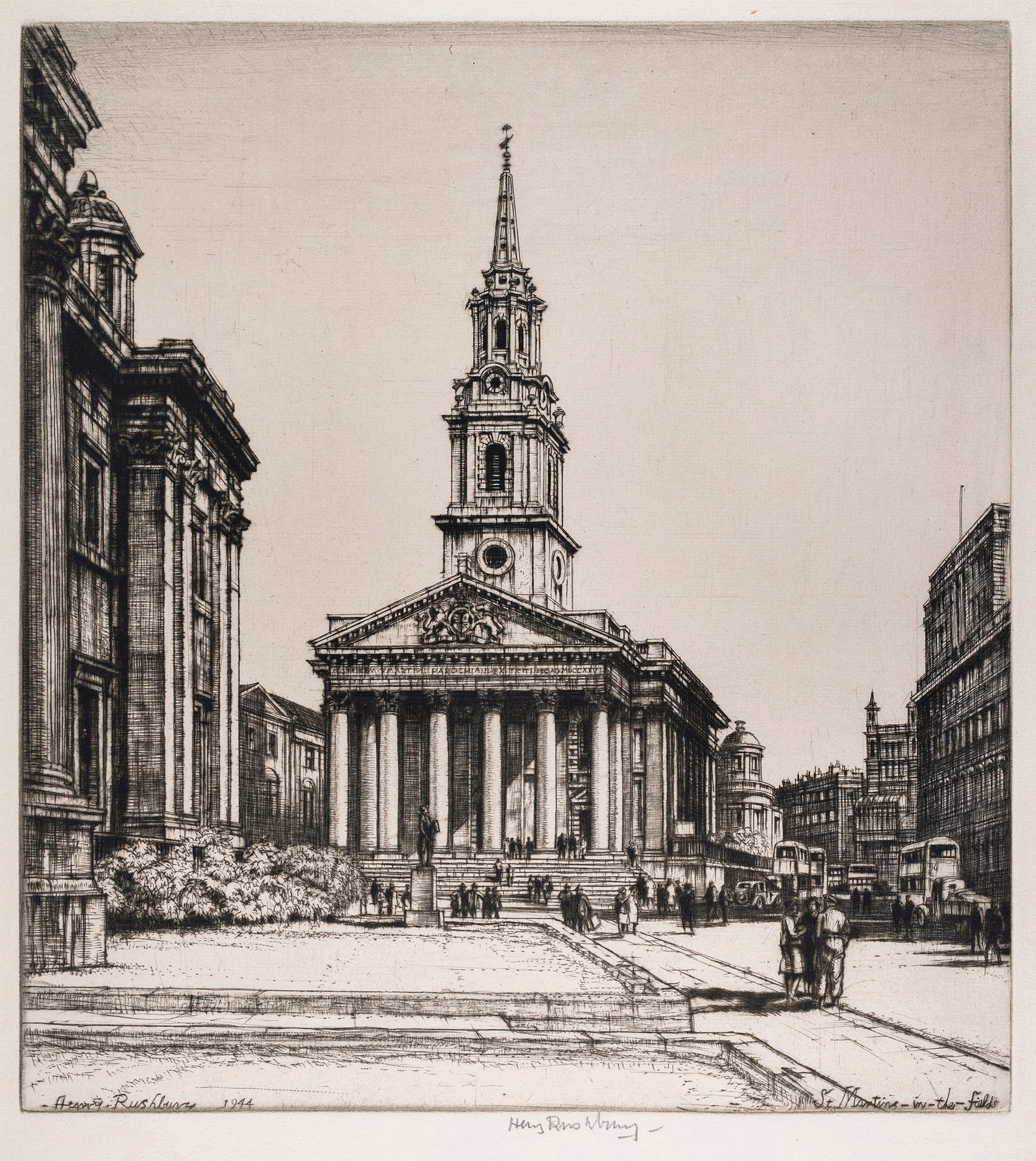 Rushbury R.A. R.E., Sir Henry (1889 – 1968) – London; ‘St Martin-in-the ...