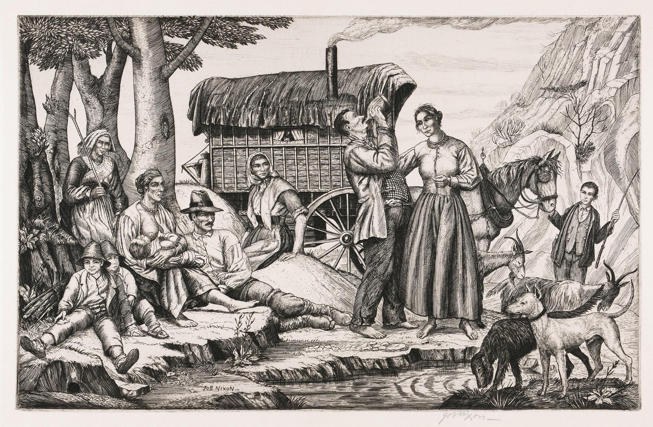 Nixon, Job (1891 – 1938) – Gypsy encampment. | ABBOTT and HOLDER