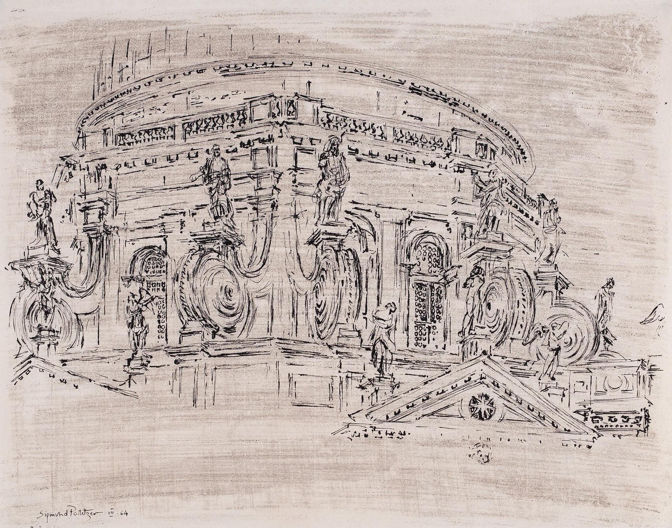 Pollitzer, Arthur Sigmund (1913 – 1983) – Italy; Venice, the dome of ...