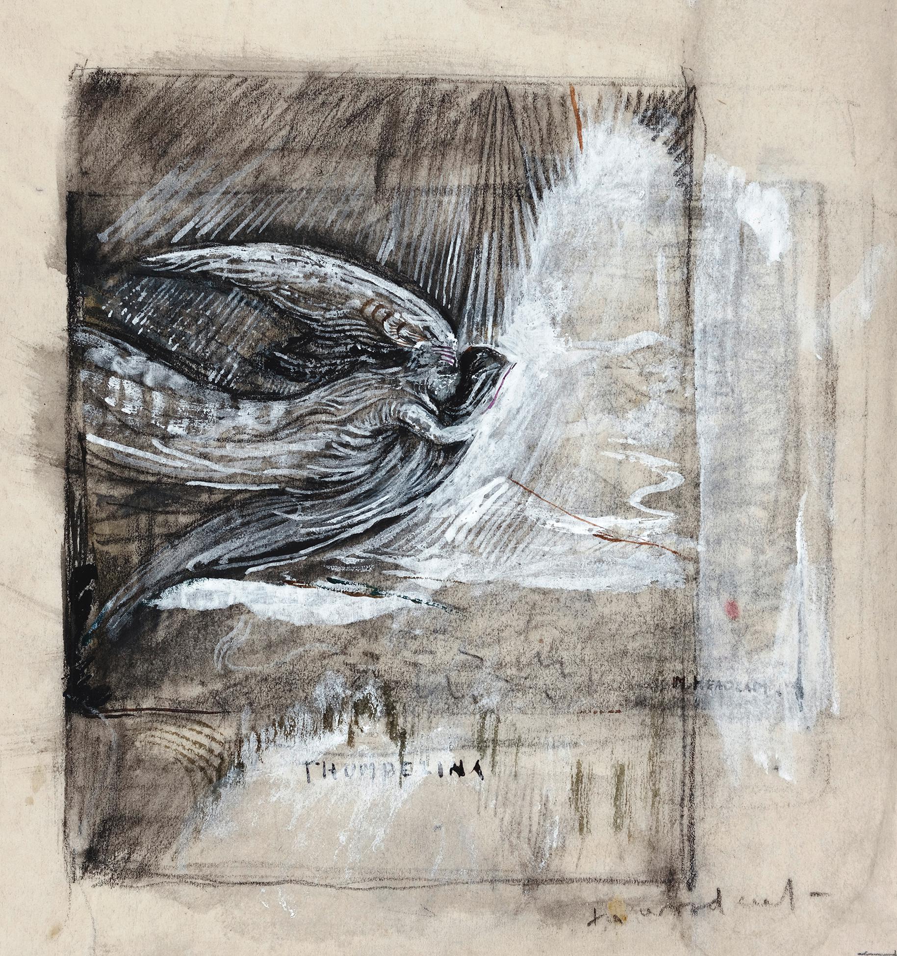 Headlam, Mary (1873 – 1959) – ‘Thumbelina’; an illustration to Hans ...