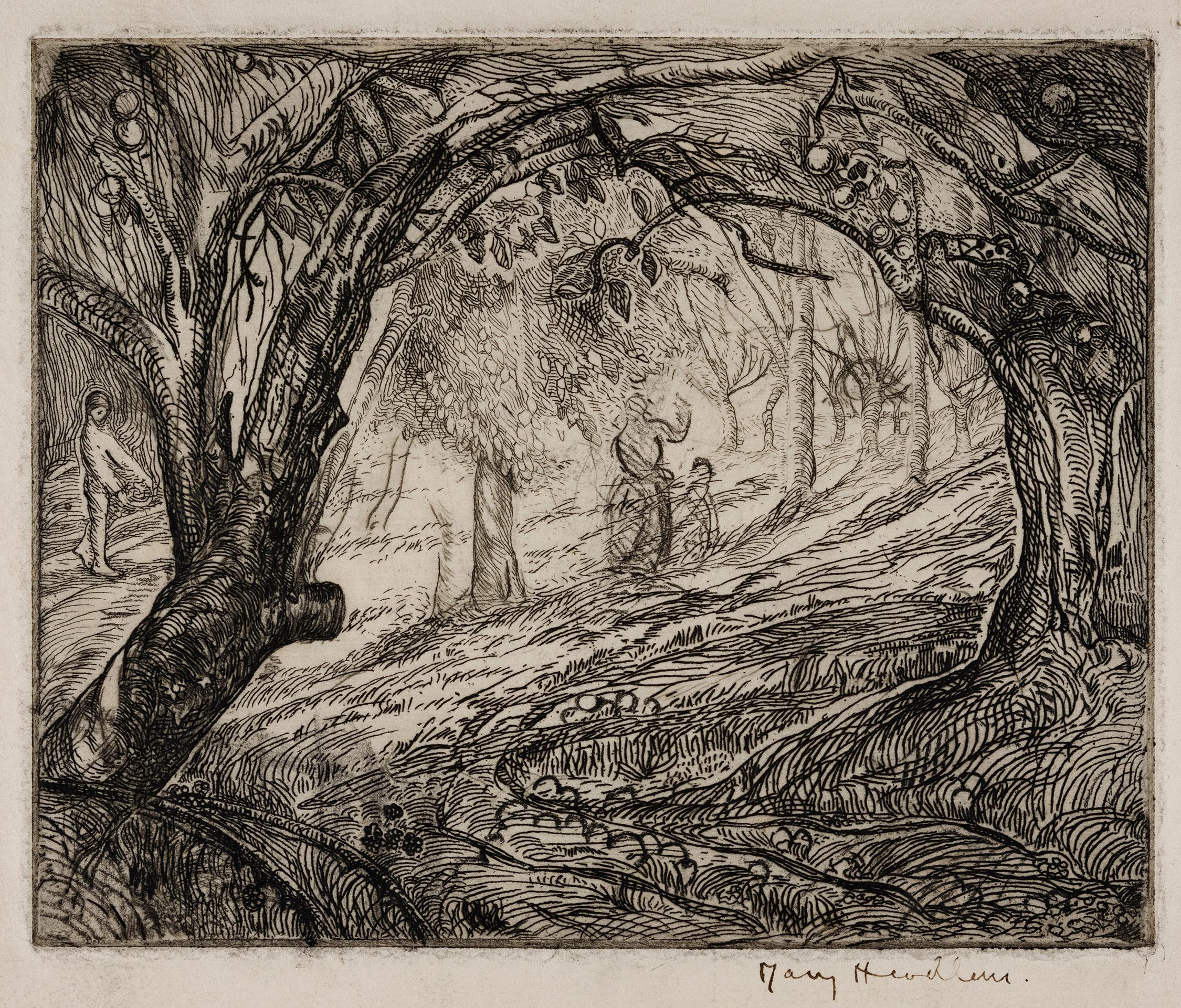 Headlam, Mary (1873 – 1959) – A family in an orchard, possibly an ...
