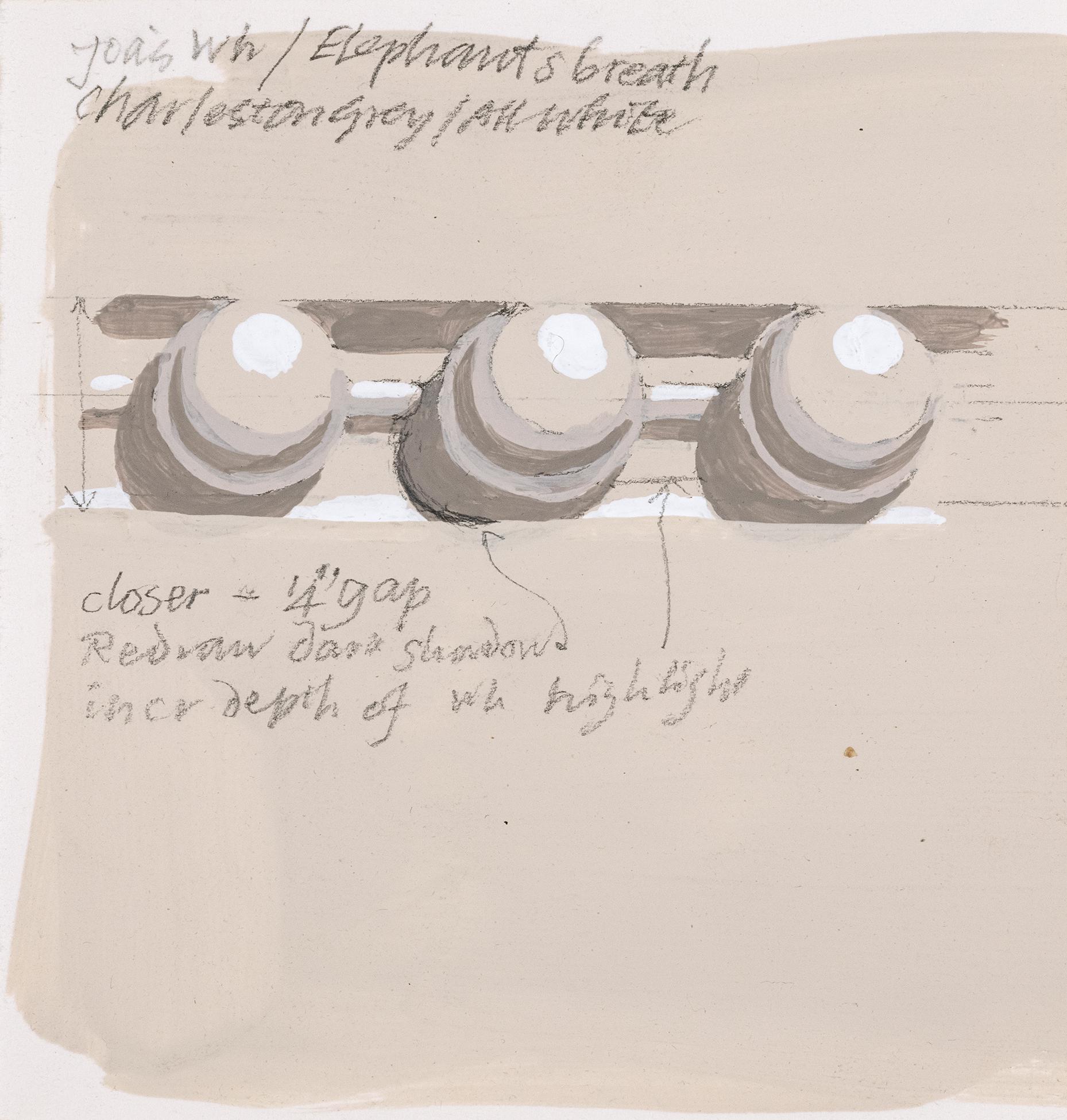 Sutcliffe, John (1944 – 2022) – Design for trompe-l’oeil beading; a ...