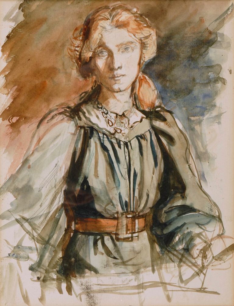 Edna Clarke Hall (1879-1979) Self-portrait. c.1897. Watercolour ...